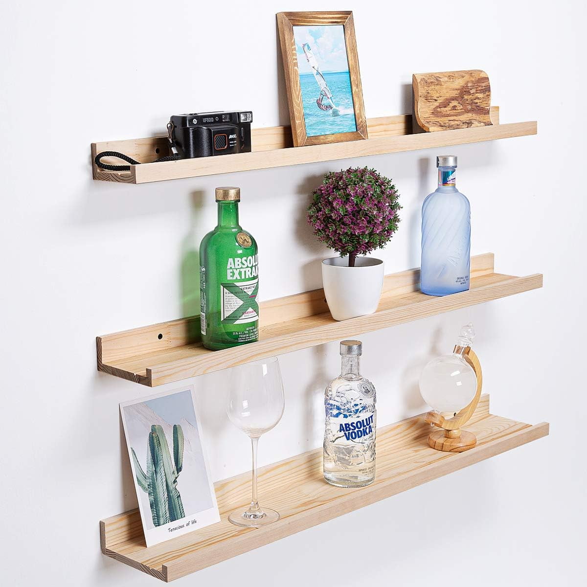 Floating Shelves Deep Walnut for Long Picture Ledge Shelf Photo Ledge ...