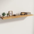 Floating Shelves For Wall Solid Elm Wood Sh48 X 8 Inch Rustic With ...