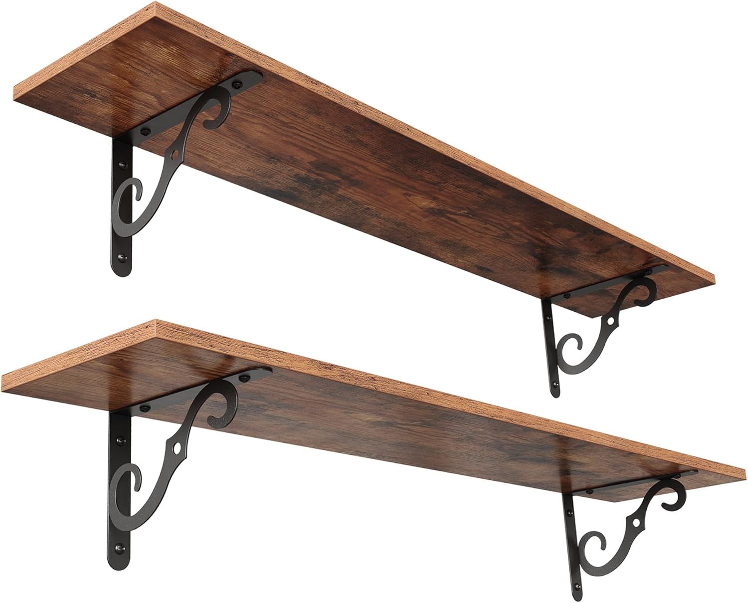 Floating Shelves, Long Wall Shelves Set of 2, 39.4 Inch Wall Mounted ...