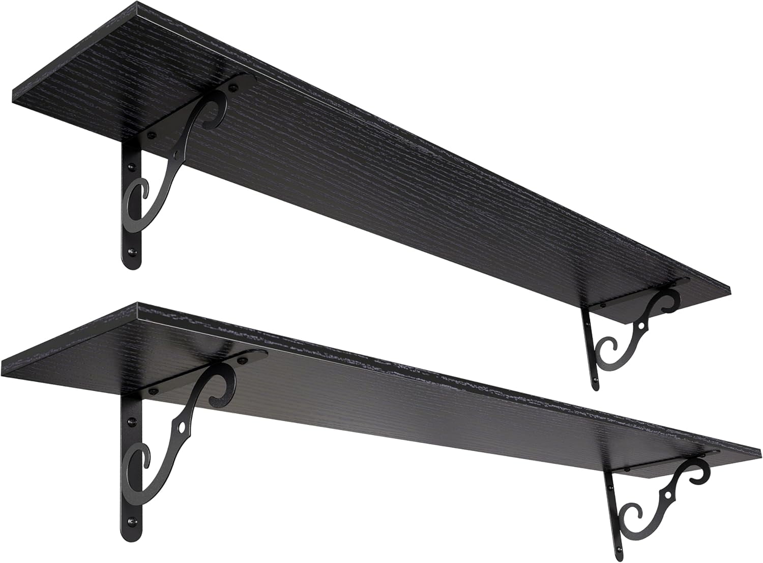 Floating Shelves, Long Wall Shelves Set of 2, 47.3 Inch Wall Mounted ...