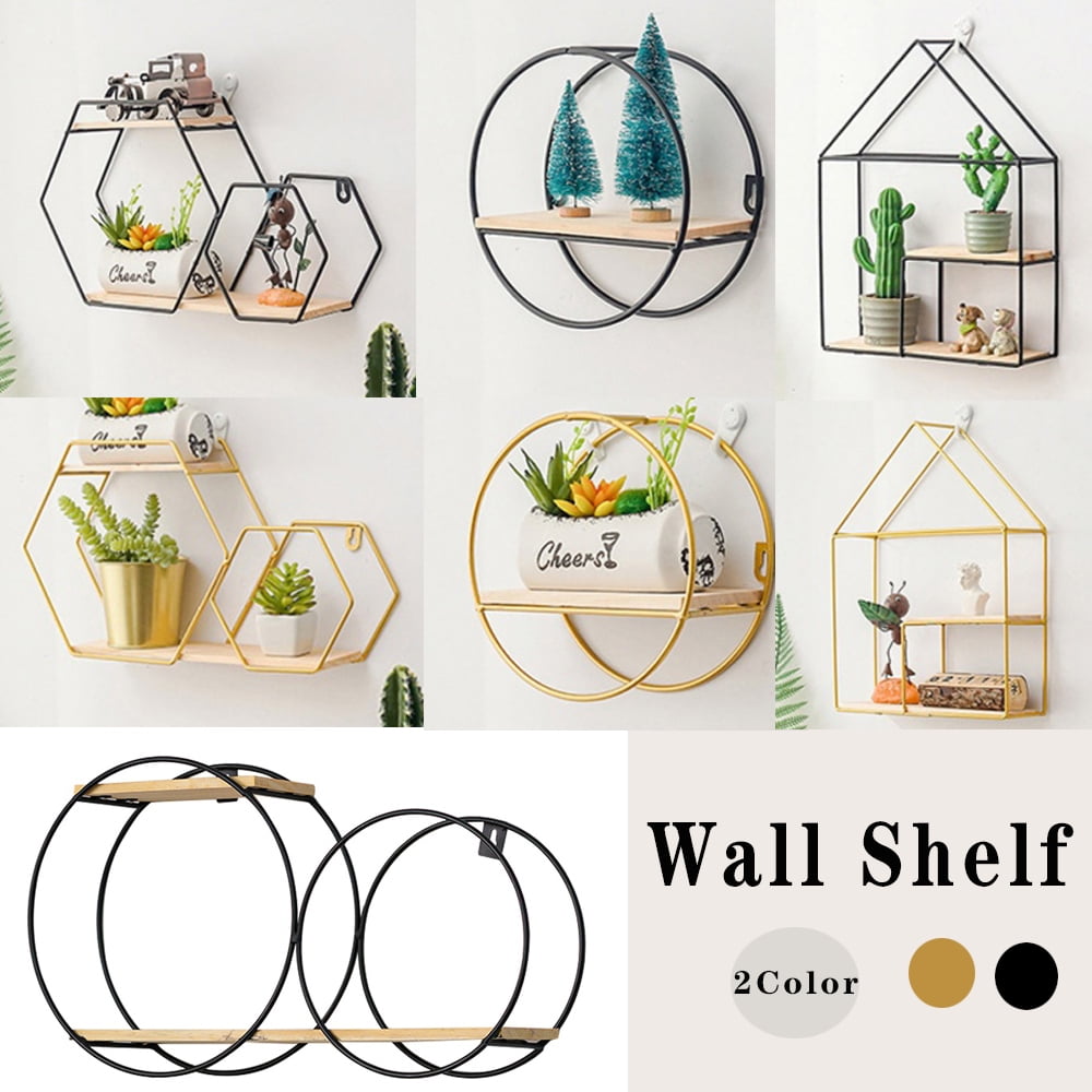 Floating Shelves,Modern Irregular Geometric Wall Storage Shelving Wall ...