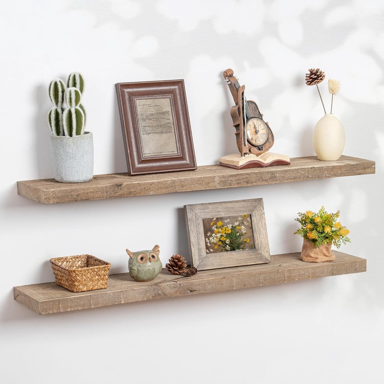 Floating Shelves Reclaimed Deep Solid Wood Floating Shelf Wall Hanging ...