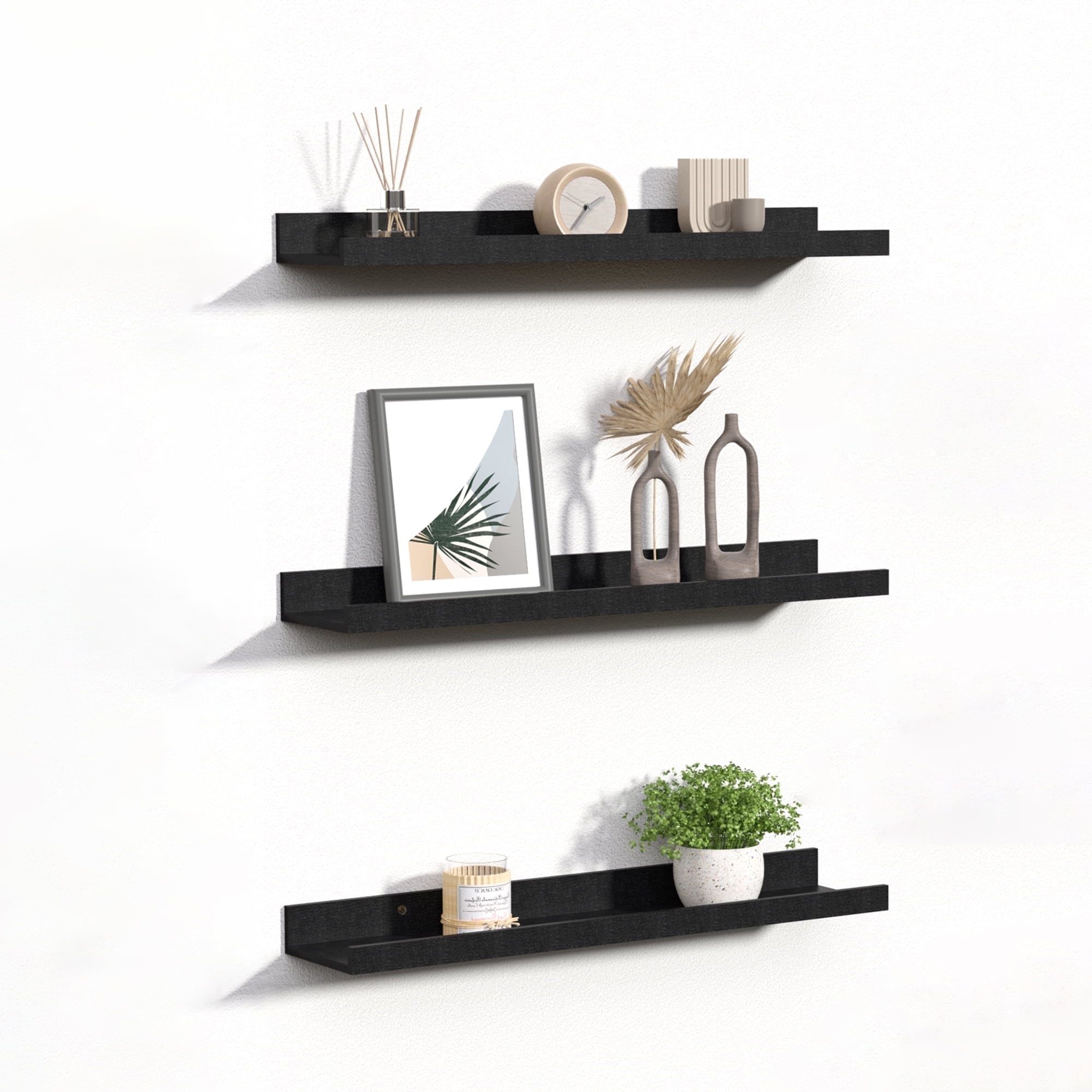 Sindcom 23inch Floating Shelves for Wall, Wall Mounted Wood Shelves for ...