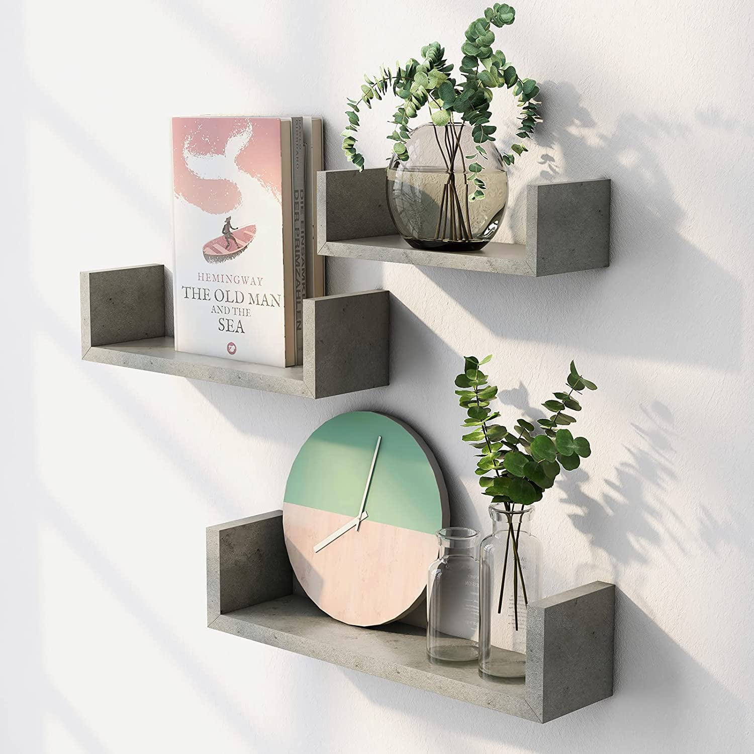 Floating Shelves U-Shaped, Floating Wall Shelves, Wall Shelves, Wall ...