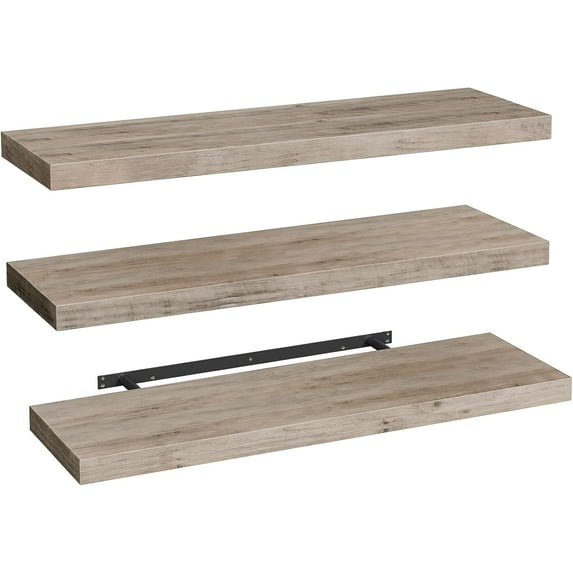 Floating Shelves for Wall, 1.5" Thick Wall Shelf Set of 3 with ...