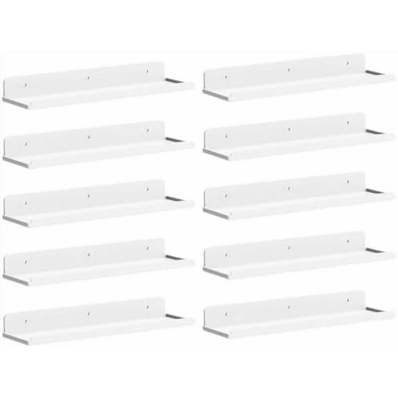 Floating Shelves for Wall, 10 Pack White Acrylic Shelf 15" Room Decor ...