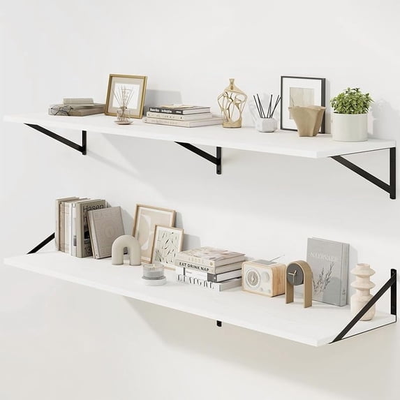 Floating Shelves for Wall, 12 Inch Deep Floating Shelves Set of 2, 55W ...