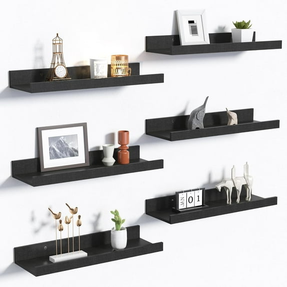 Floating Shelves for Wall, 23.6 Inch Shelves for Decor Storage Set of 6 ...