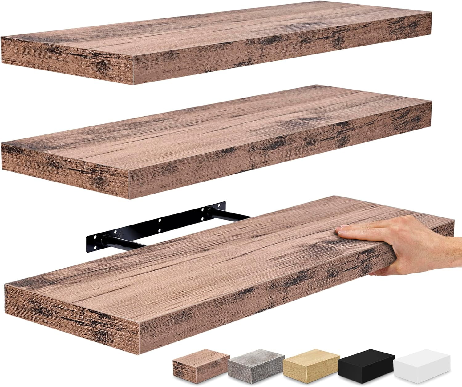 Floating Shelves for Wall - 24 Inch Wall Shelves for Bedroom, Kitchen ...
