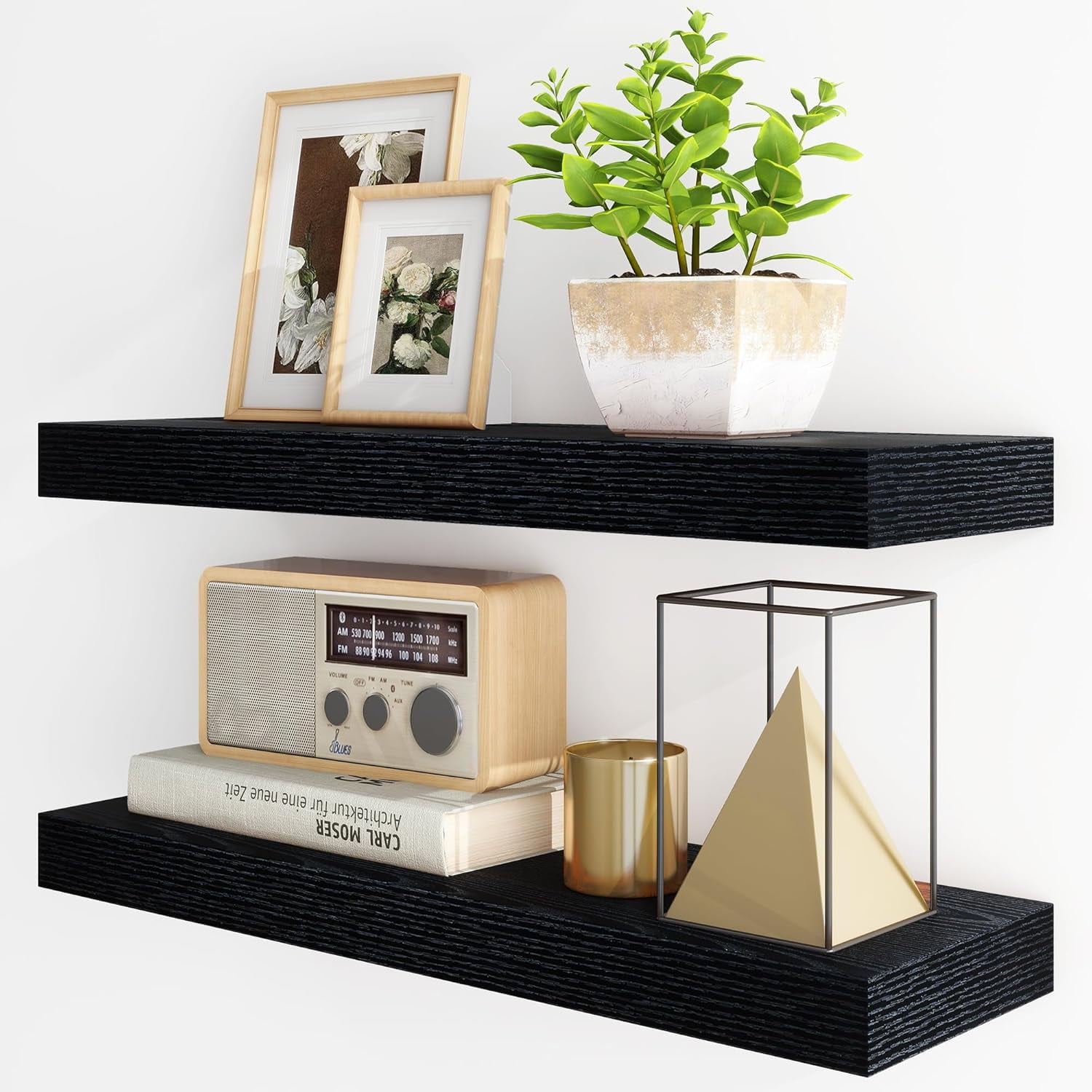 Floating Shelves for Wall, 24Inch Floating Shelves Set of 2, Hanging ...