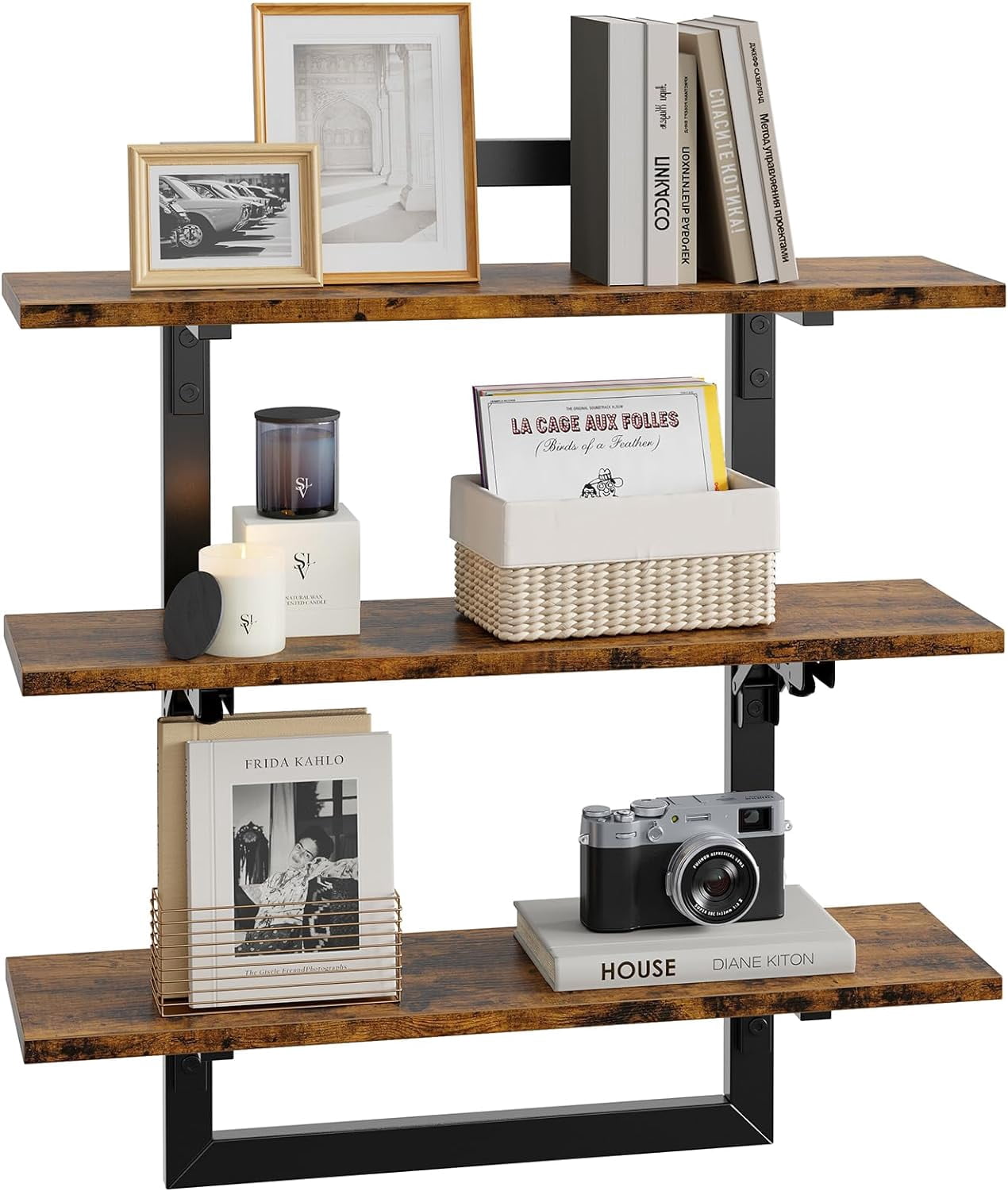 Floating Shelves for Wall, 32 inch Kitchen Shelves Wall Mounted, 3 Tier ...