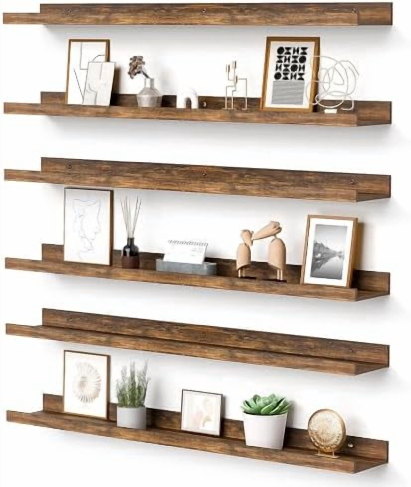 Floating Shelves for Wall, 35.5 Inch Shelves for Decor Storage Set of 6 ...