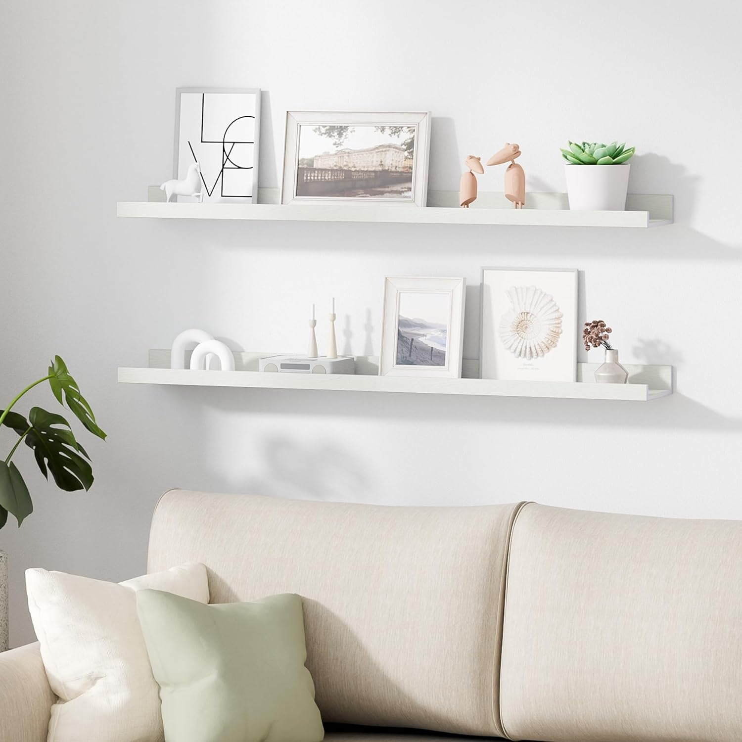 Floating Shelves for Wall, 35.5 Inch Shelves for Decor Storage Set of 6 ...