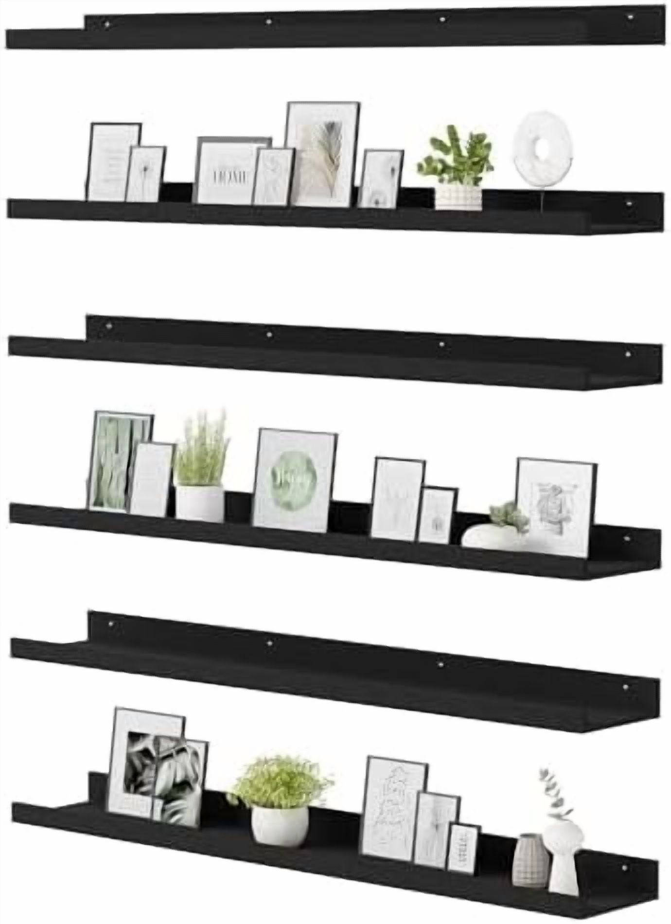 Floating Shelves for Wall, 47.3 Inch Shelves for Decor Storage Set of 6 ...