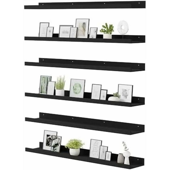 Floating Shelves for Wall, 47.3 Inch Shelves for Decor Storage Set of 6 ...