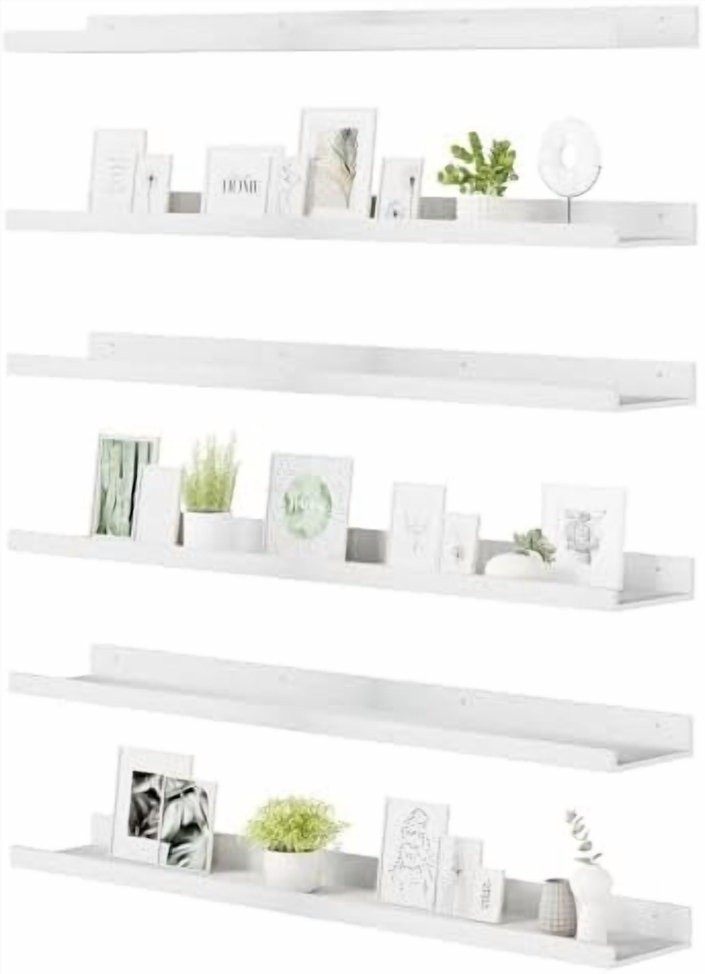 Floating Shelves for Wall, 47.3 Inch Shelves for Decor Storage Set of 6 ...