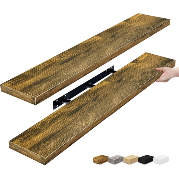 Floating Shelves for Wall - 48 Inch Long Bathroom Shelves, Wall Decor ...
