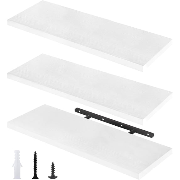 Floating Shelves for Wall, 5.5" White Deep Floating Shelf with ...