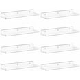 Floating Shelves for Wall, 8 Pack Clear Acrylic Shelf 15" Room Decor ...