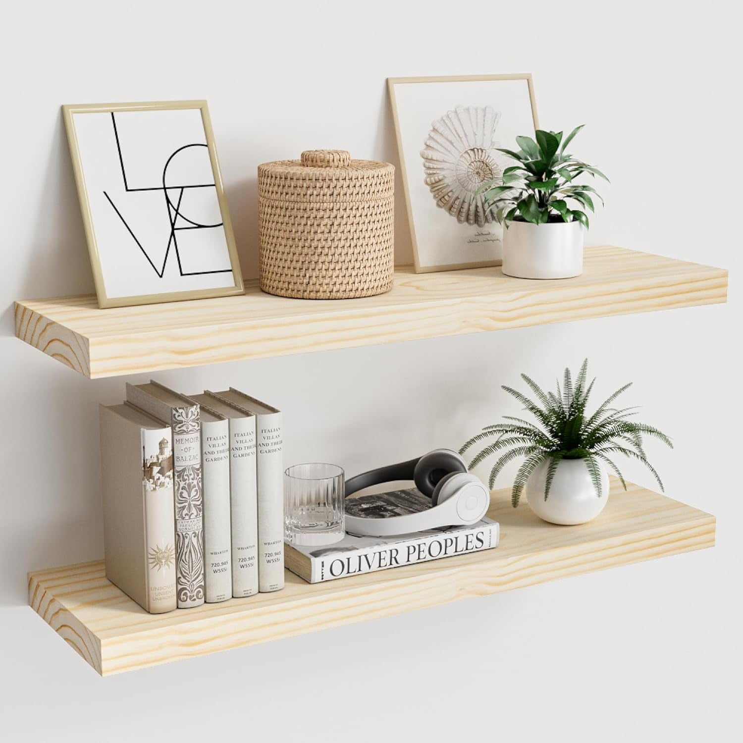 Floating Shelves for Wall, Bathroom Bedroom Kitchen Book Shelf, Rustic ...