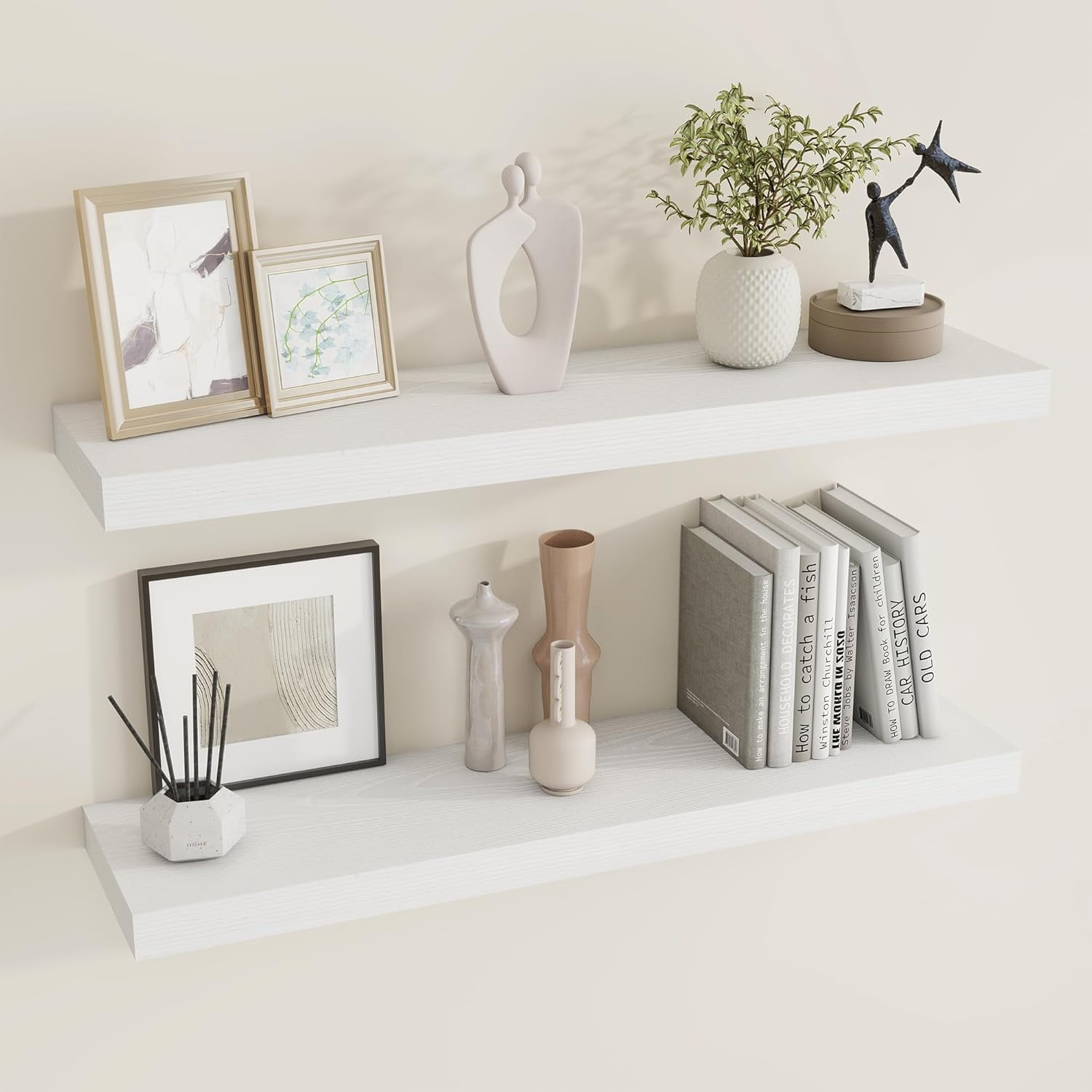 Floating Shelves for Wall, Deep Long Floating Shelves Set of Large ...