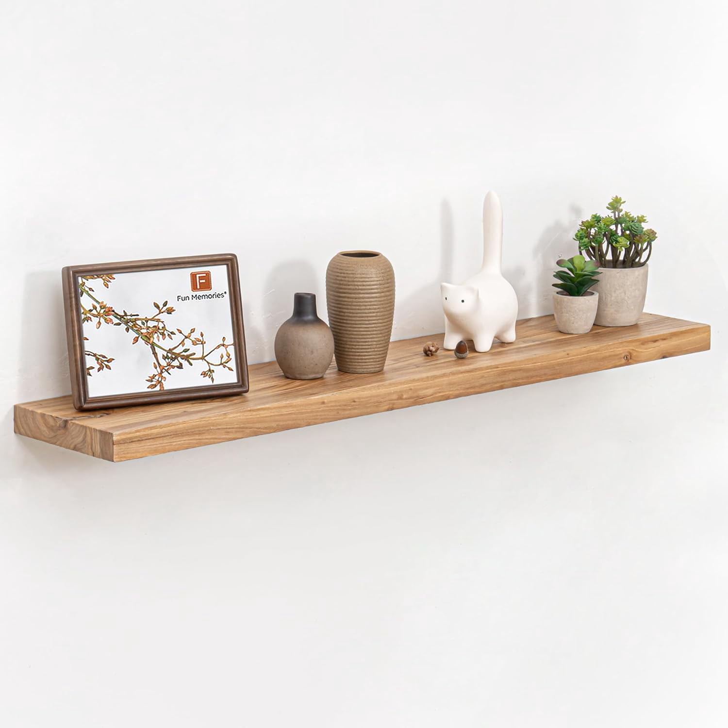 Floating Shelves for Wall Inch Rustic Live Edge Floating Shelf Heavy ...