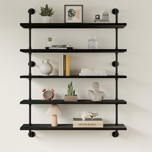 Floating Shelves for Wall Living Room Shelves Bookshelf Industrial Pipe ...