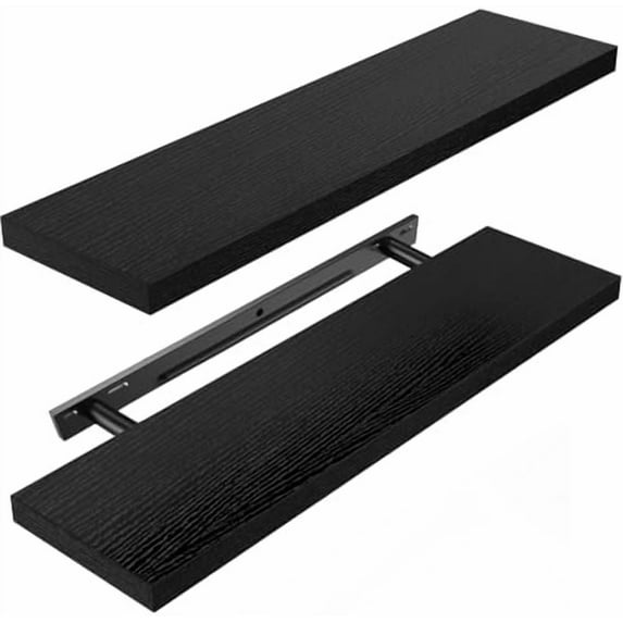 Floating Shelves Wall Mounted, 24 x 7 Inch Wall Shelves for Bathroom ...