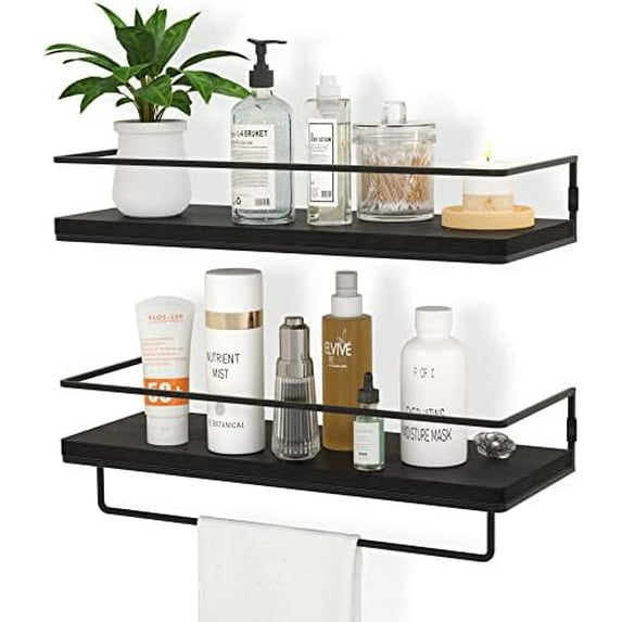 Floating Shelves for Wall Set of 2, Wall Mounted Storage Shelves with ...