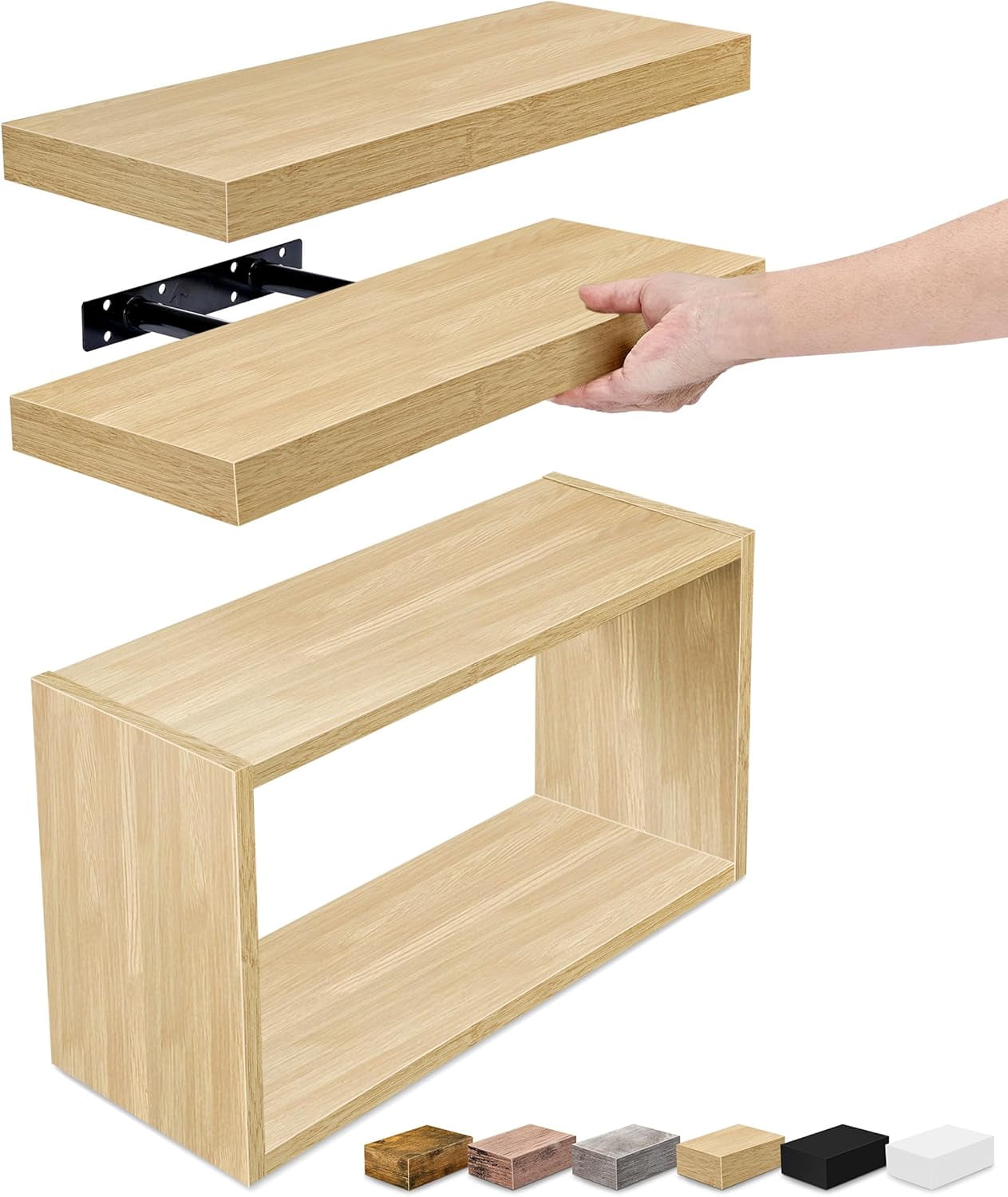 Floating Shelves for Wall Set of 3 - Bathroom Shelves for Wall Storage ...