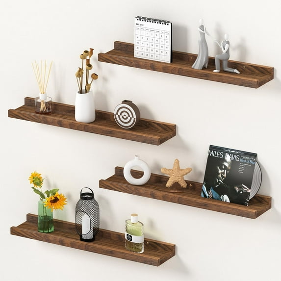 Floating Shelves for Wall, Solid Pine Floating Shelf with Lip for ...