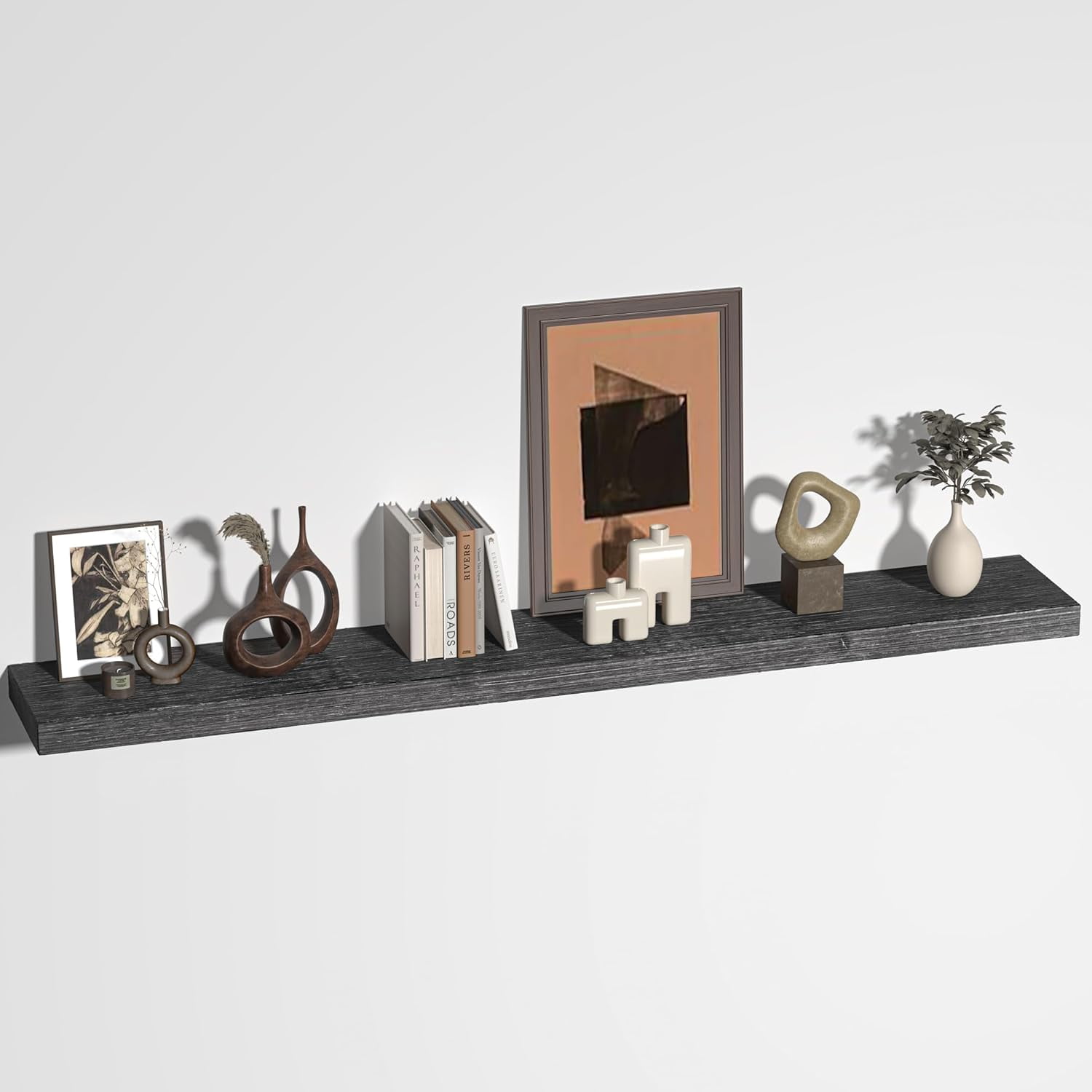 Floating Shelves for Wall, USA-Sourced Fir Wood 55 Inch Wall Shelves ...