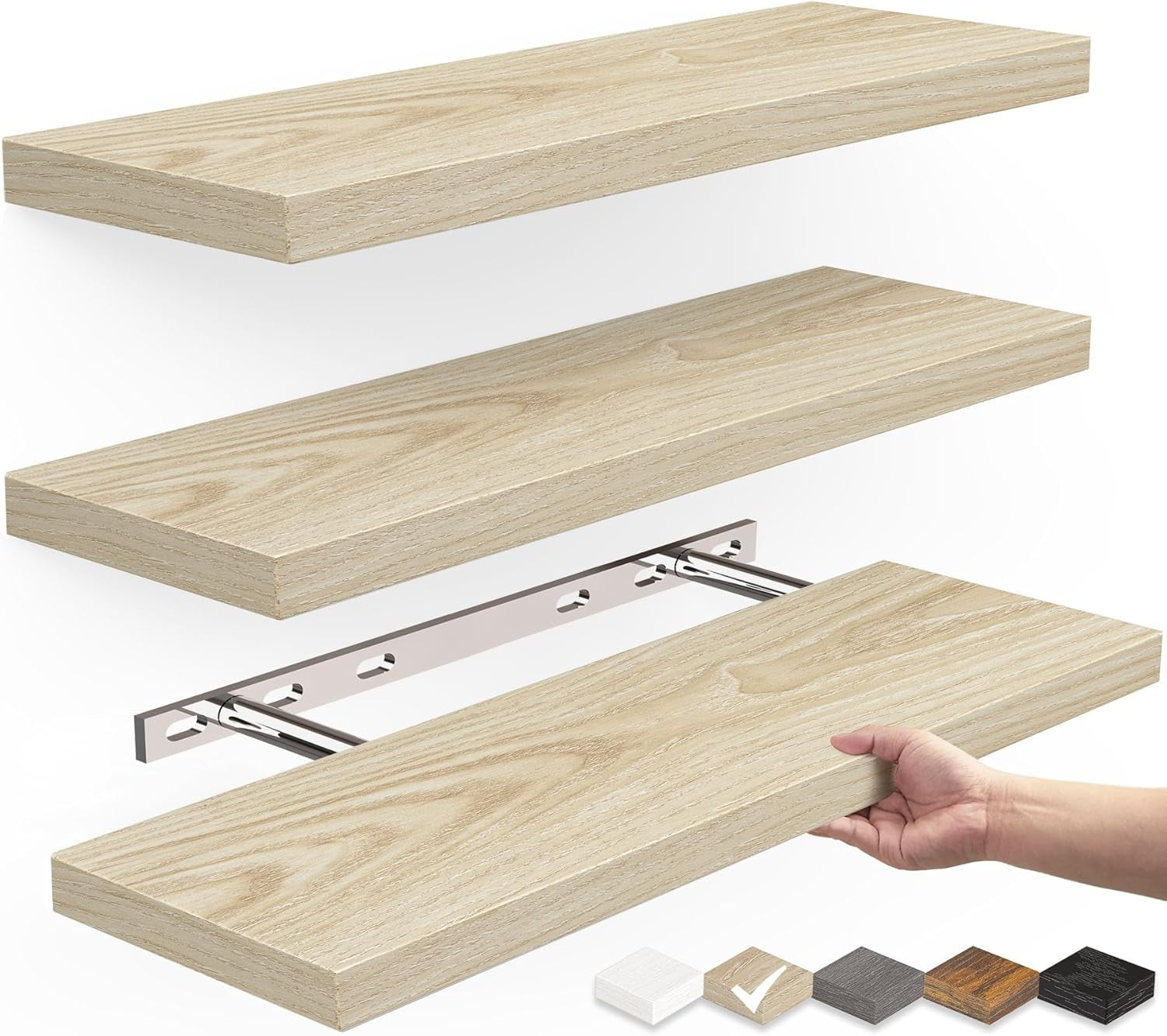 Floating Shelves for Wall, Wall Mounted Rustic Wood Shelves for ...
