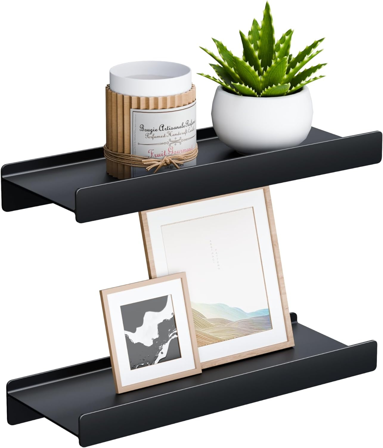 Floating Shelves for Wall, Wall Mounted Shelves with Lip for Storage ...