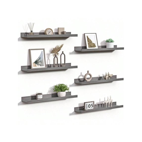 Floating Shelves Wall, Wall Shelves Decor Storage Set Of 6, Wall ...