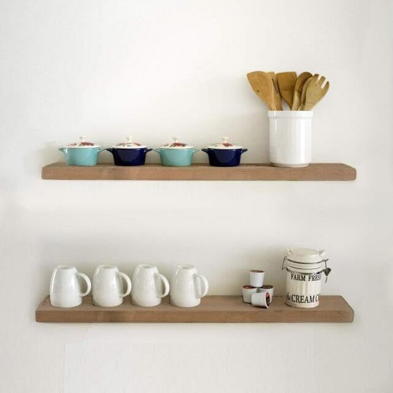 Floating Shelves Wood Floating Shelves Set Handcrafted Rustic Pine ...