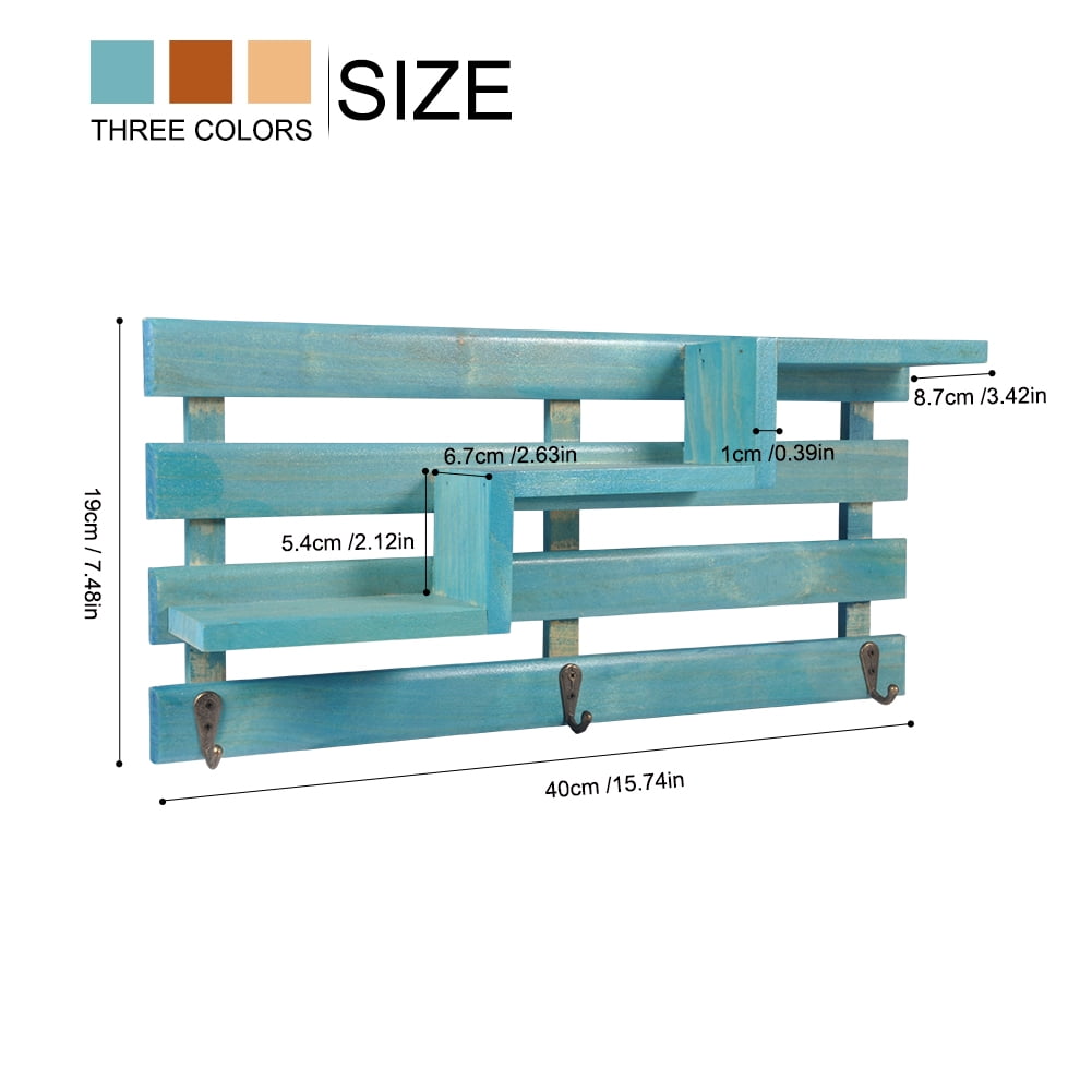 Floating Shelves Wooden Storage Rack Trapezoid Shape Wall Shelf Wood ...