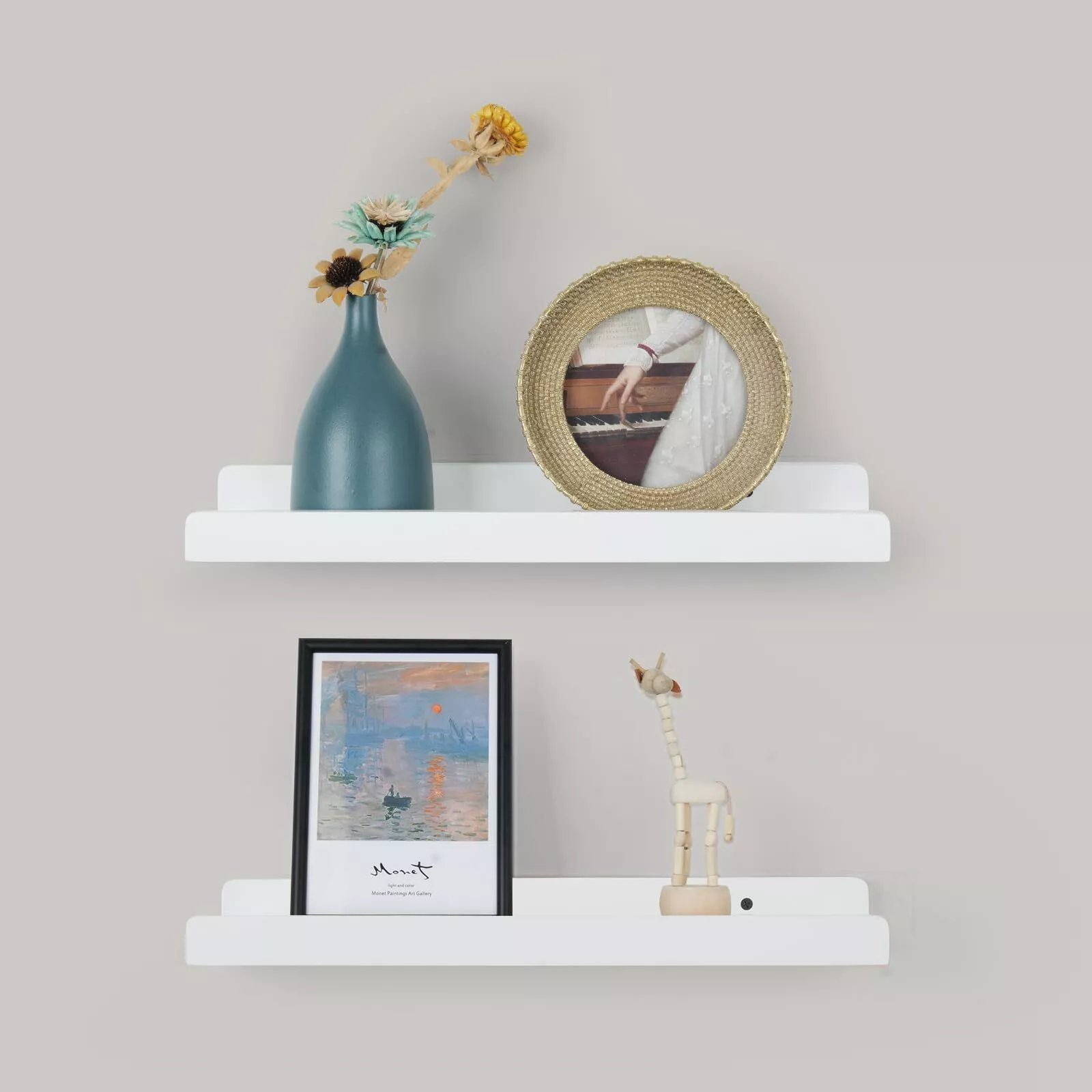 Floating Shelves for Wall 16.5 inch Long Floating Shelves White ...