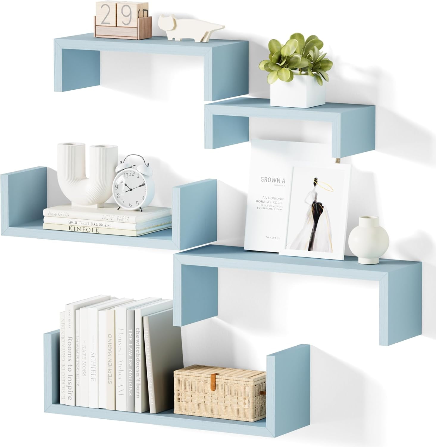 Floating Shelves for Wall, Wall Shelves for Bathroom, Bedroom, Living ...