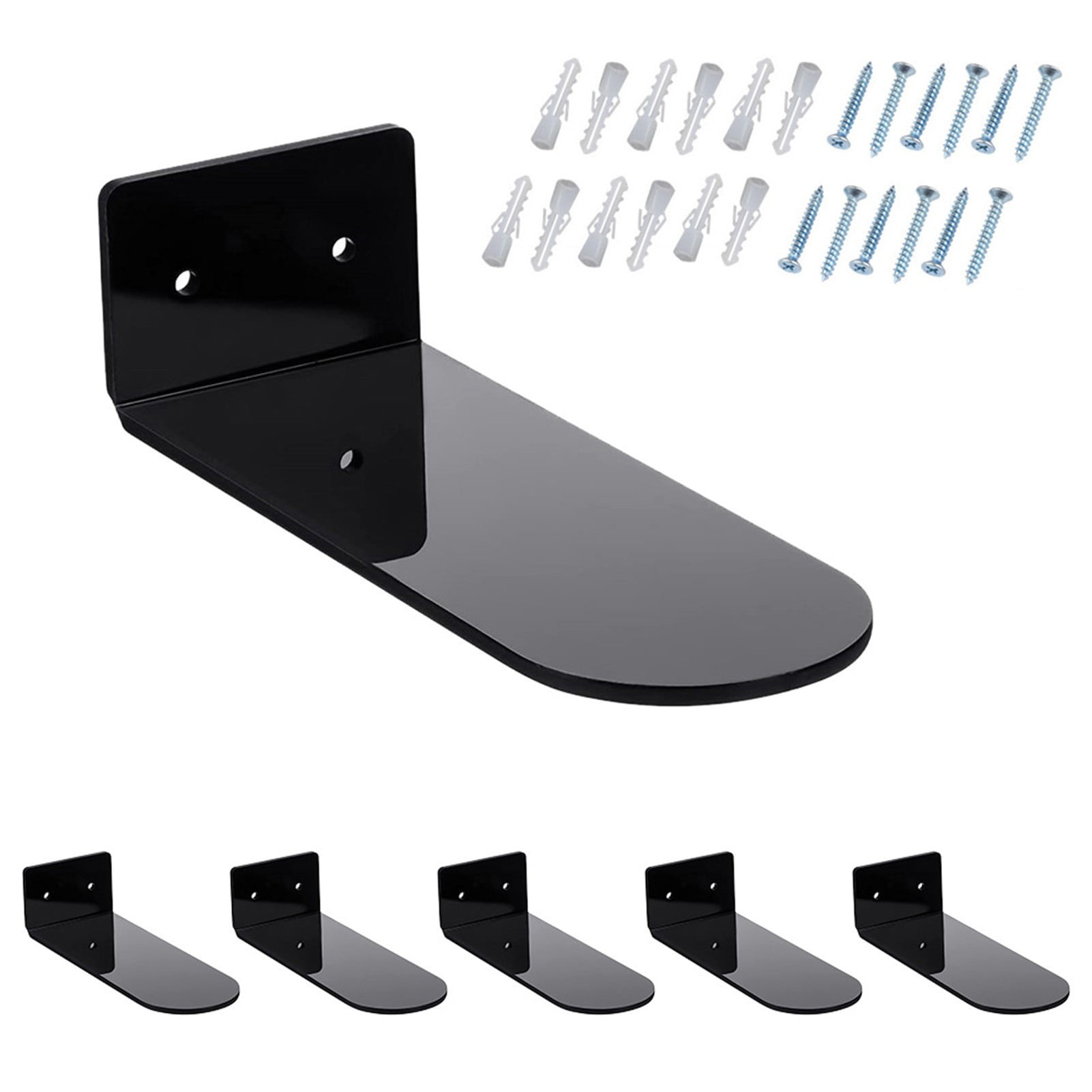 Floating Shoe Display Shelf, 6 PCS Wall Mount Acrylic Floating Shelves ...