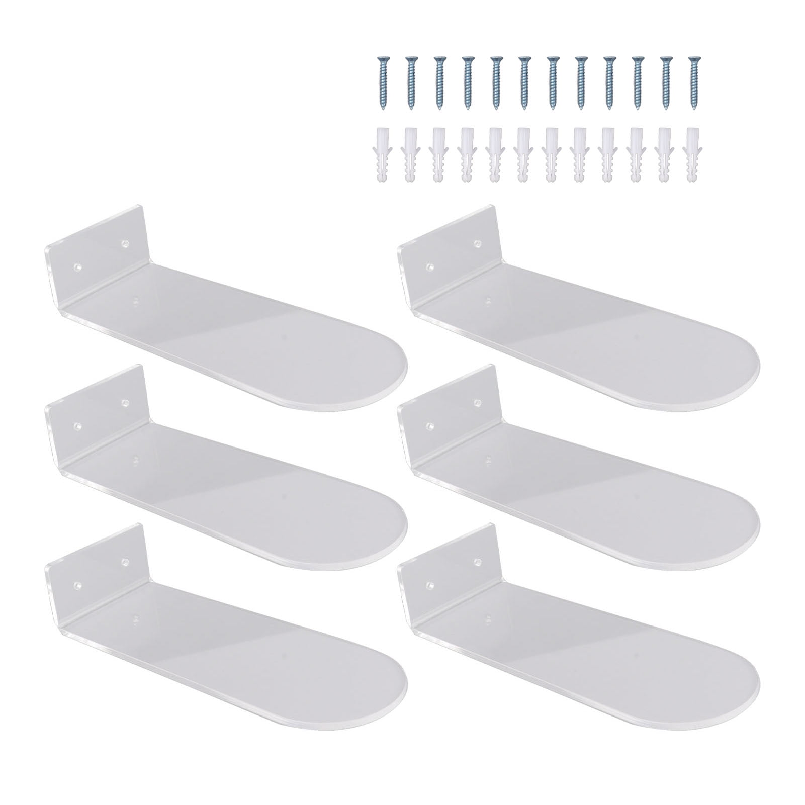Floating Shoe Display Shelves – 6Pcs Clear Acrylic Wall Mounted Shoe ...