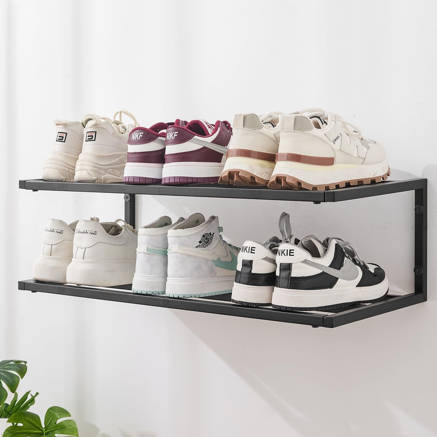 Floating Shoe Rack - Modern 2-Tier Shoe Hanger Ideal for Entryway ...