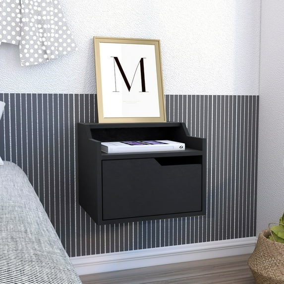 Floating Side Table for Living Room | Easy Assembly with Screw Driver ...