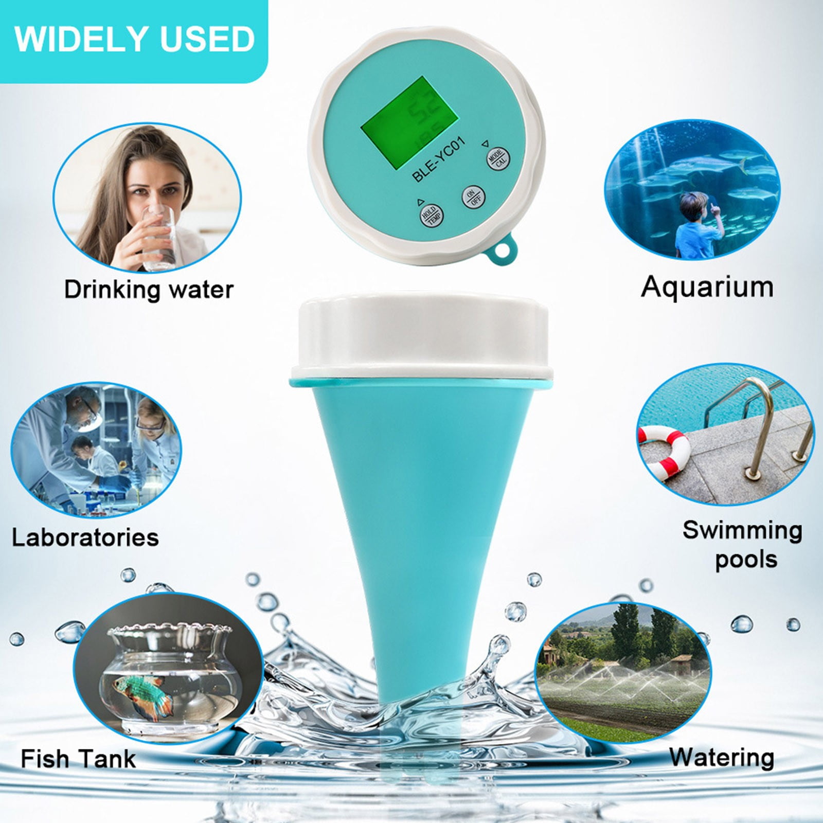 Floating Smart Pool Monitor,Swimming Pool Water Tester,IP67 Waterproof ...