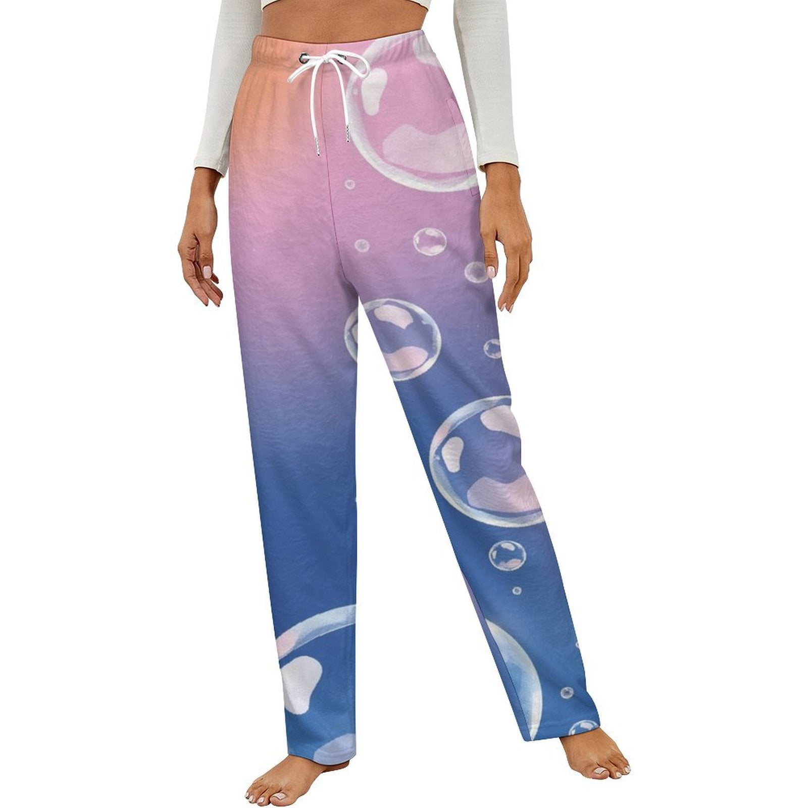 Floating Soap Bubbles Flannel Pajama Pants Home Pants Home Sleepwear ...