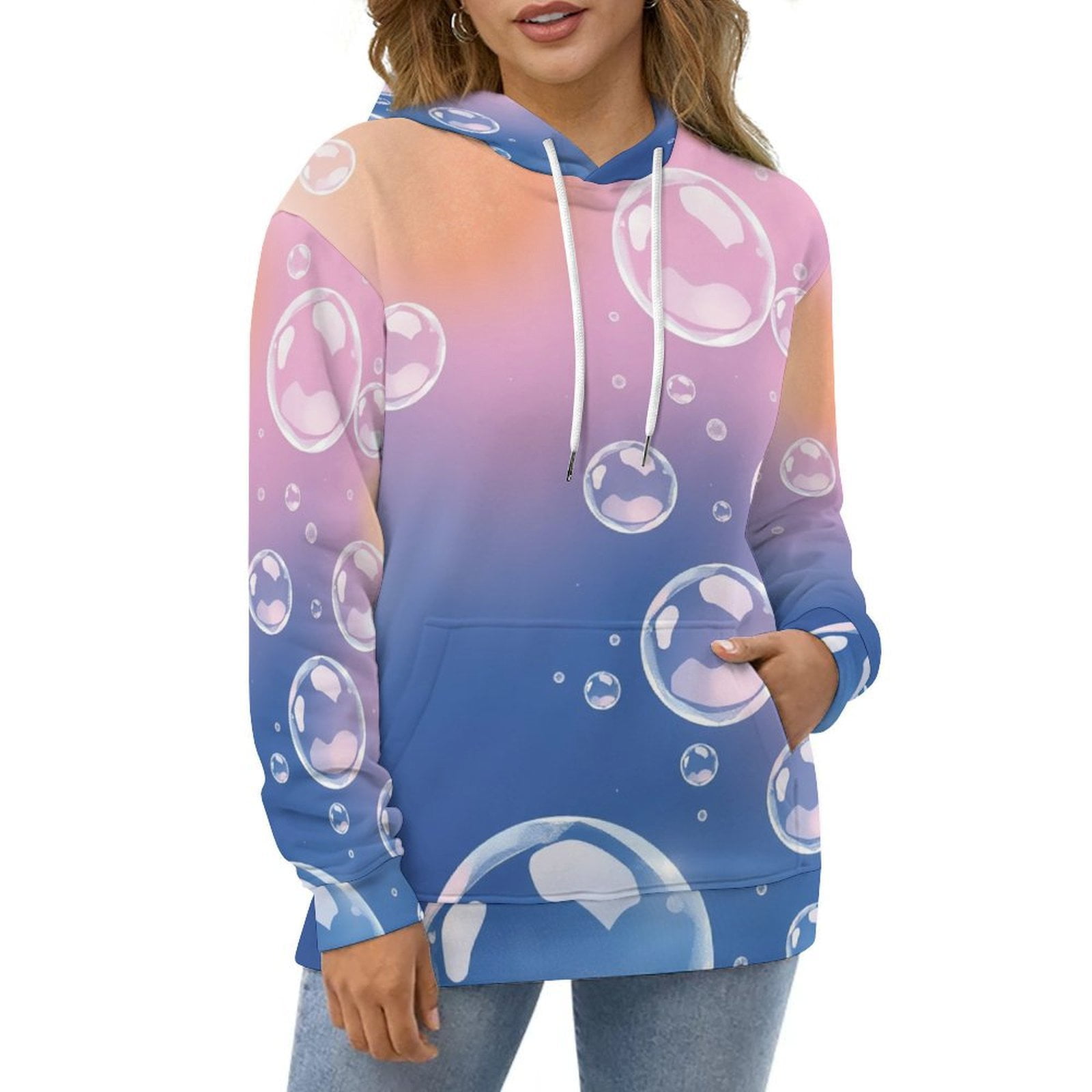Floating Soap Bubbles Hoodies Long Sleeve Casual Hoodie Winter Classic ...