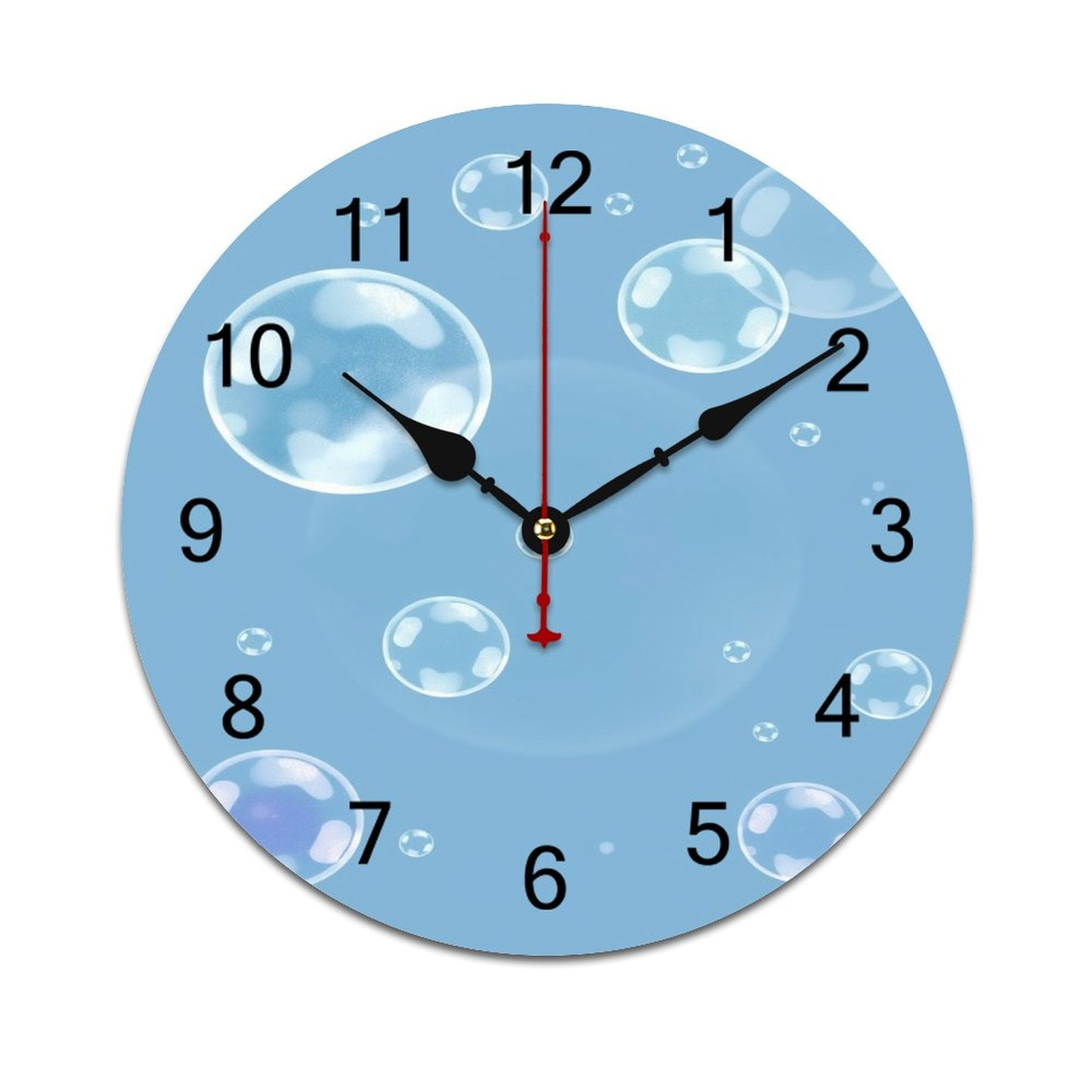 Floating Soap Bubbles Time Decorative Wall Clocks Round Large Wall ...