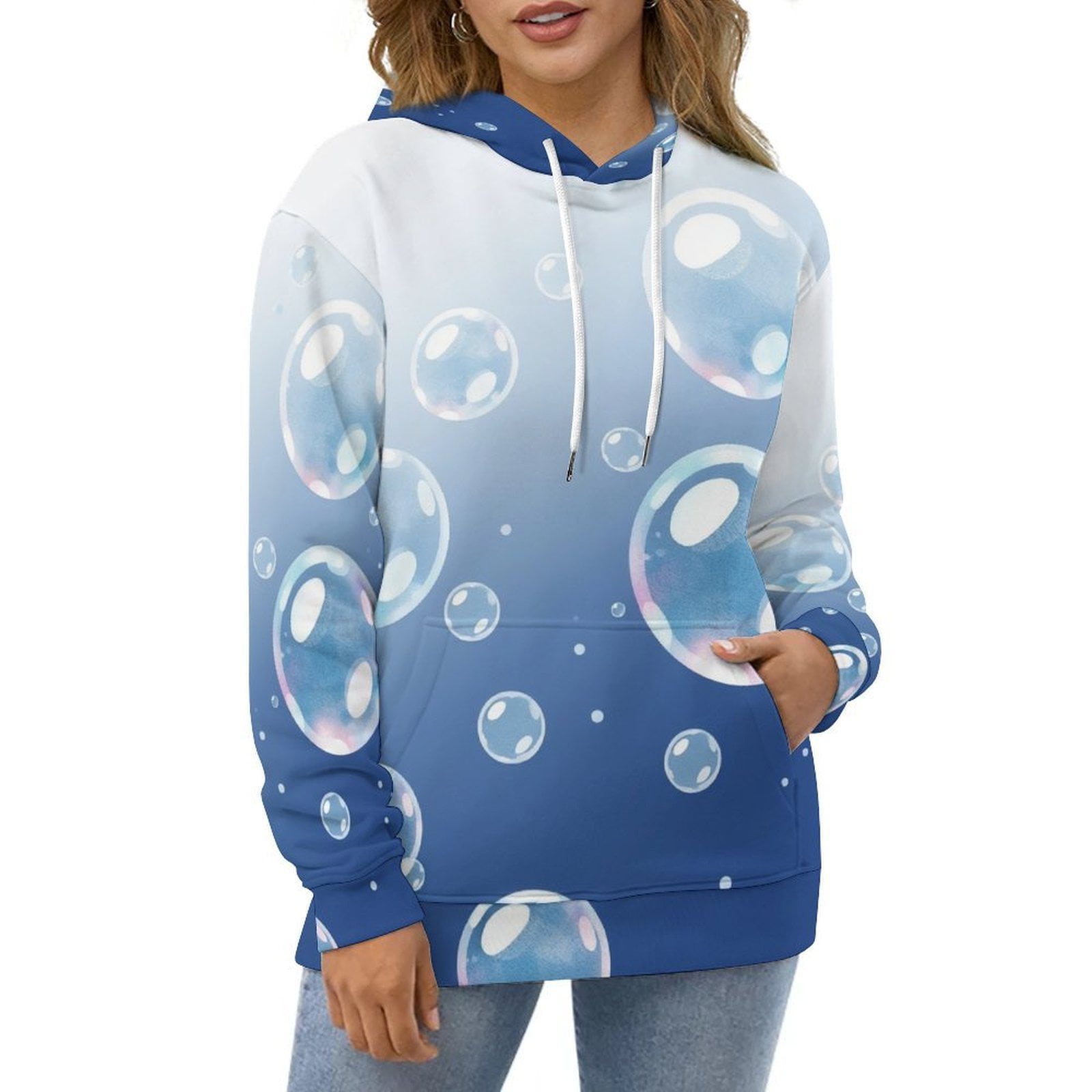 Floating Soapy Bubbles Hoodies Long-Sleeve Spring Fashion Oversize ...