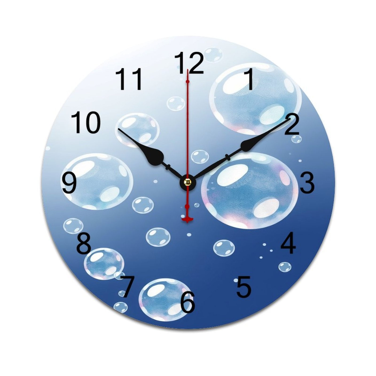 Floating Soapy Bubbles Silent Wall Clock Movement Battery Clock ...