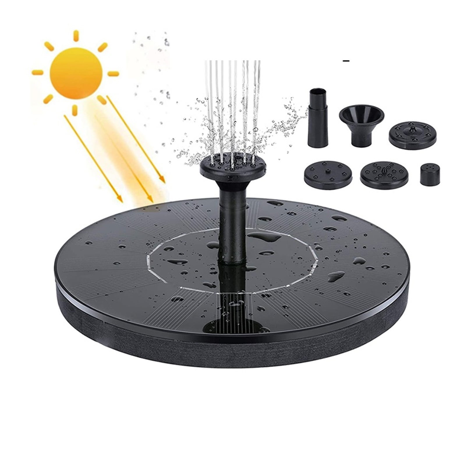 Floating Solar Fountain Garden Waterfall Fountain Pool Outdoor Bird ...